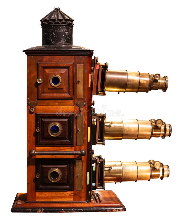 Vintage Magic Lantern Projector Device Stock Image - Image of style ...