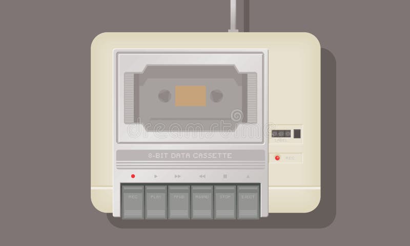 Vintage Magnetic Tape Data Storage Stock Vector - Illustration of ...
