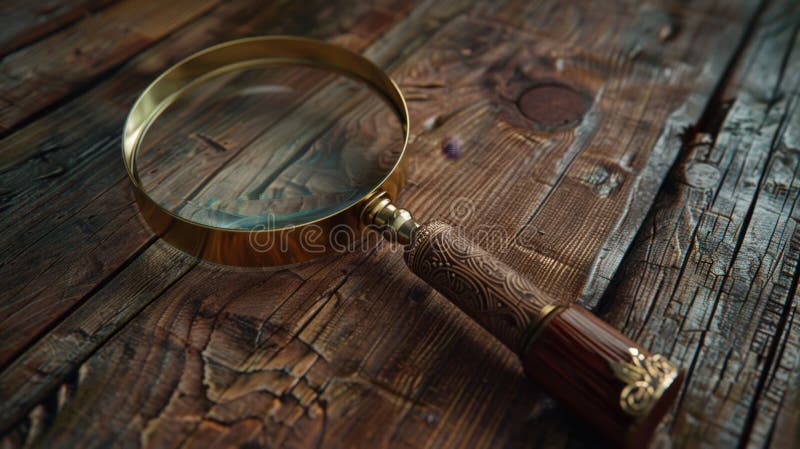 The Vintage Magnifying Glass. AI Generated Stock Photo - Image of ...