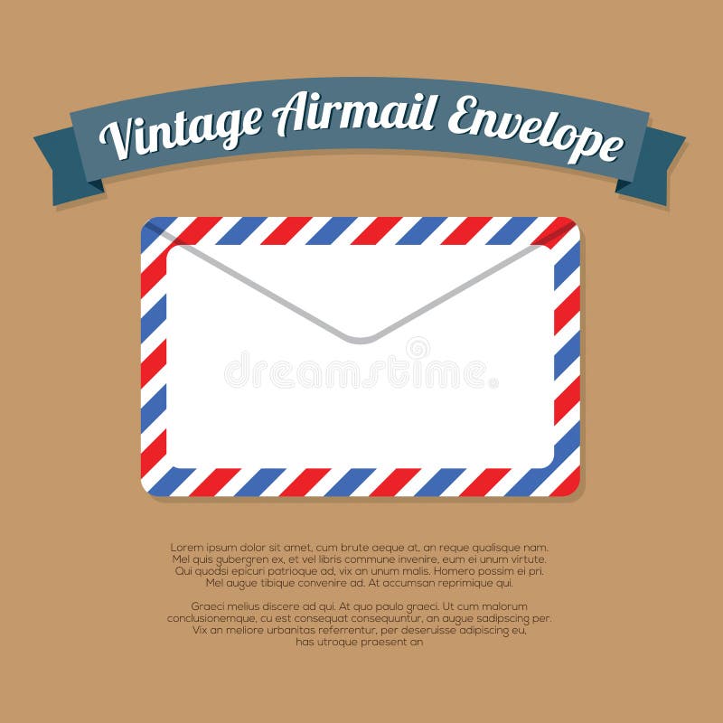 Vintage Mail Envelope stock vector. Illustration of back - 40846904