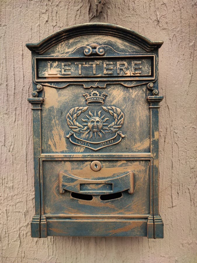 Vintage Mailbox on the Wall Close Up Editorial Photo - Image of ...