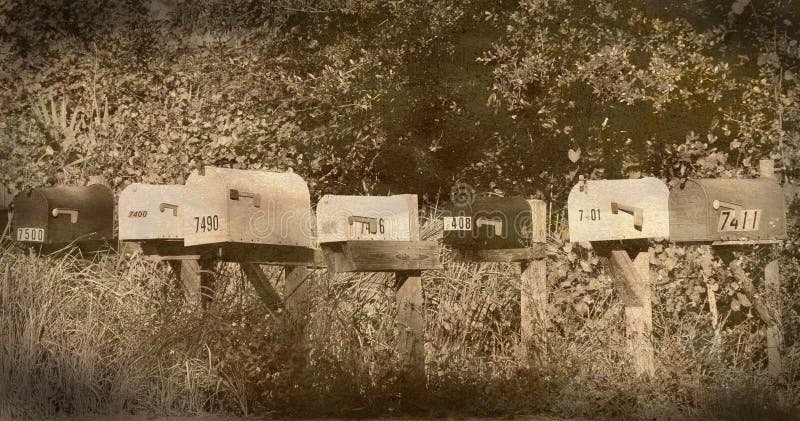 Vintage Mailboxes stock photo. Image of delivery, simple - 6792080