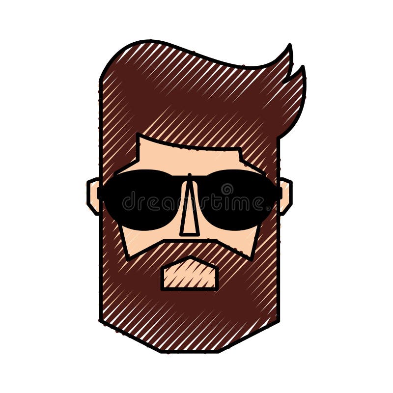 Vintage man face cartoon stock vector. Illustration of face - 93409725