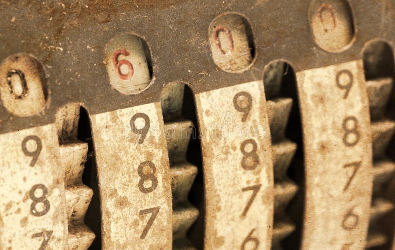 Vintage Manual Adding Machine Isolated - 600 Stock Photo - Image of ...