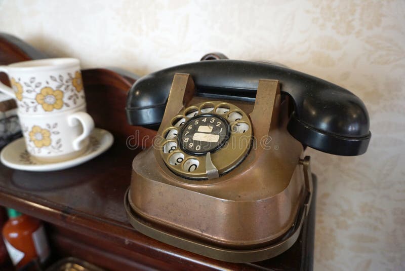 Vintage Manual Dial Telephone Stock Image - Image of still, dial: 60131973