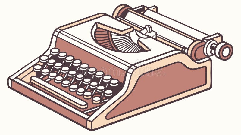 Vintage Manual Typewriter Illustration Classic Writing Machine, Vector ...