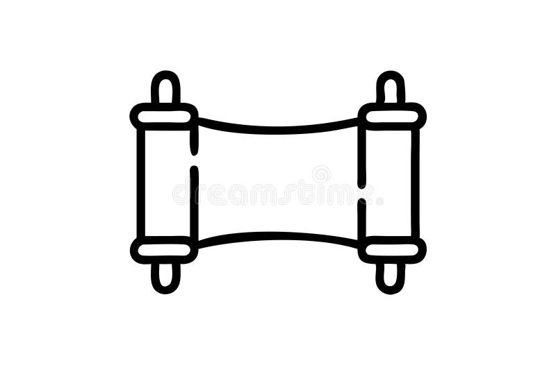 Vintage Manuscript Scroll with Intricate Borders and Decorative ...