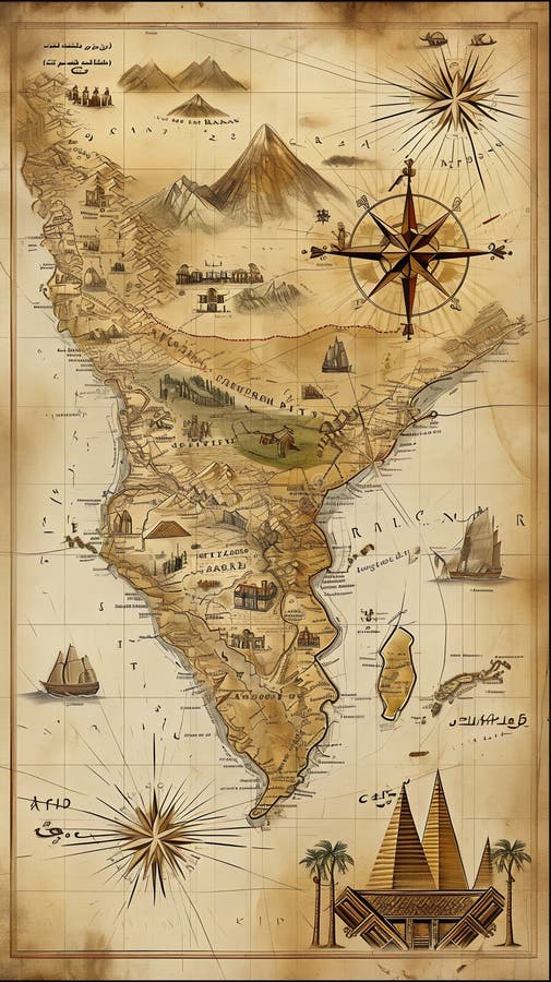 Ancient Egypt Trade Routes Map Stock Photos - Free & Royalty-Free Stock ...