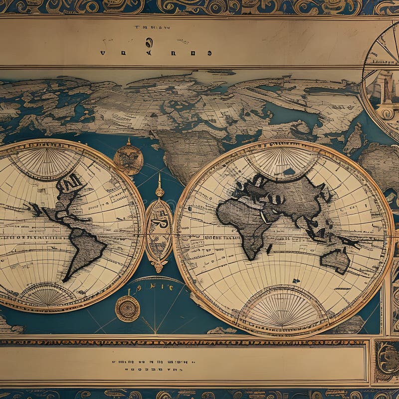 1245 Vintage Map Illustrations: a Vintage and Map-inspired Background ...