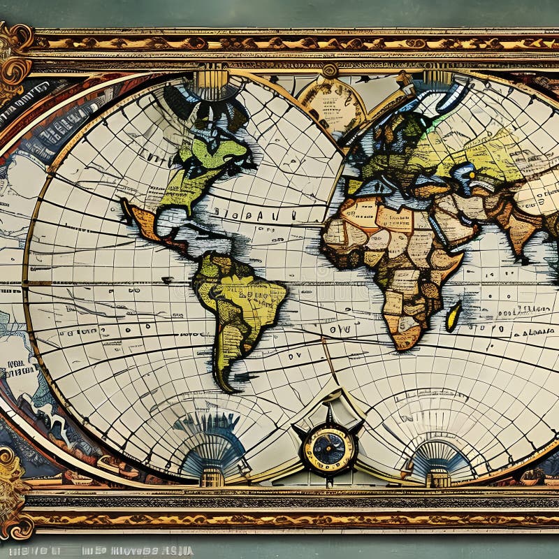 1245 Vintage Map Illustrations: a Vintage and Map-inspired Background ...