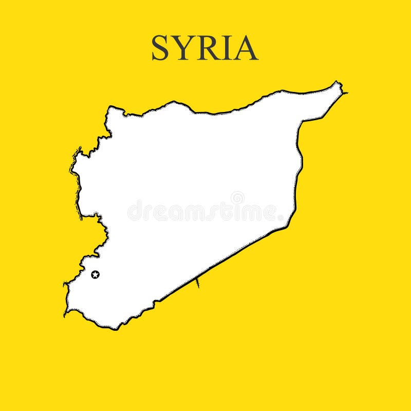 Vintage Map of Syria. Hand Drawn. Vector Stock Vector - Illustration of ...