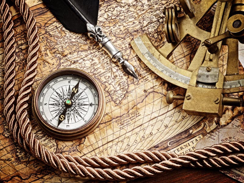 Vintage marine still life stock photo. Image of measurement - 37517574