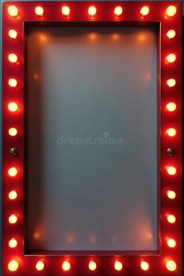 Vintage Marquee Light Frame Banner, Blank Space, Vintage, Theater ...