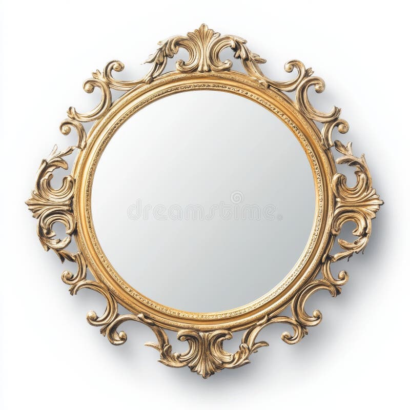 A Vintage Masterpiece Featuring an Ornate Gold Frame with Elegant ...