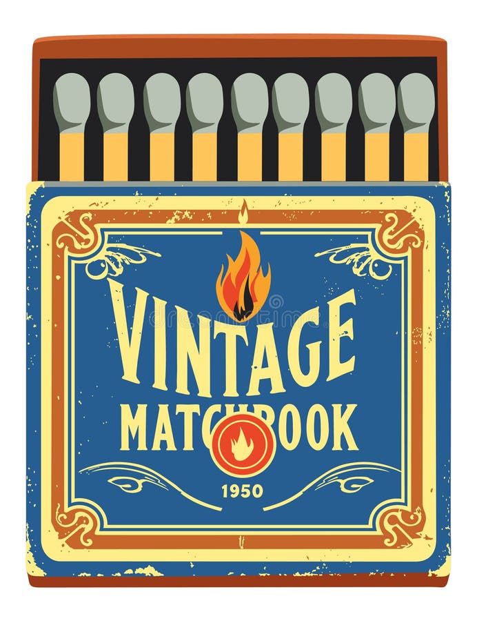 Vintage Matchbox. Vector Isolated Illustration Stock Illustration ...