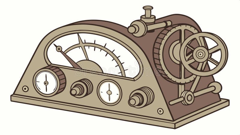 Vintage Measuring Device, Retro Technology and Science Tool Vector ...