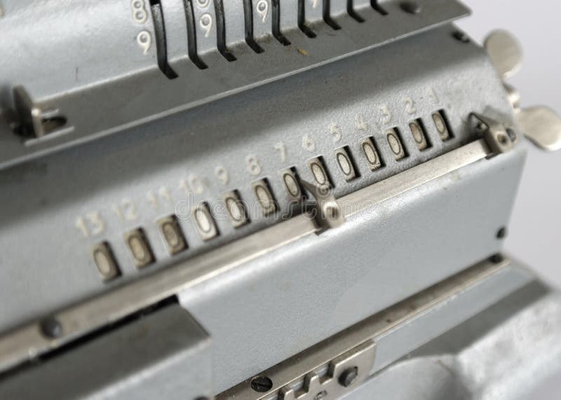 Vintage Mechanical Arithmometer Stock Image - Image of technology ...