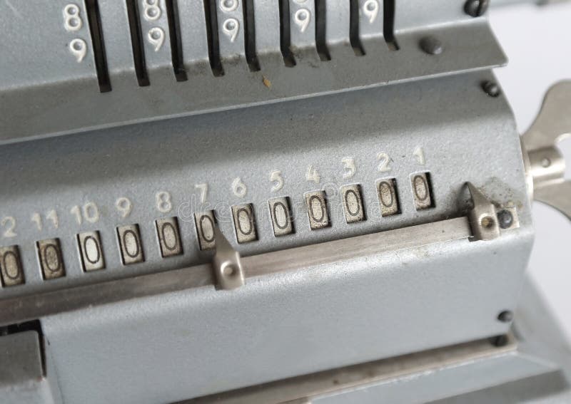 Vintage Mechanical Arithmometer Stock Image - Image of arithmetic ...