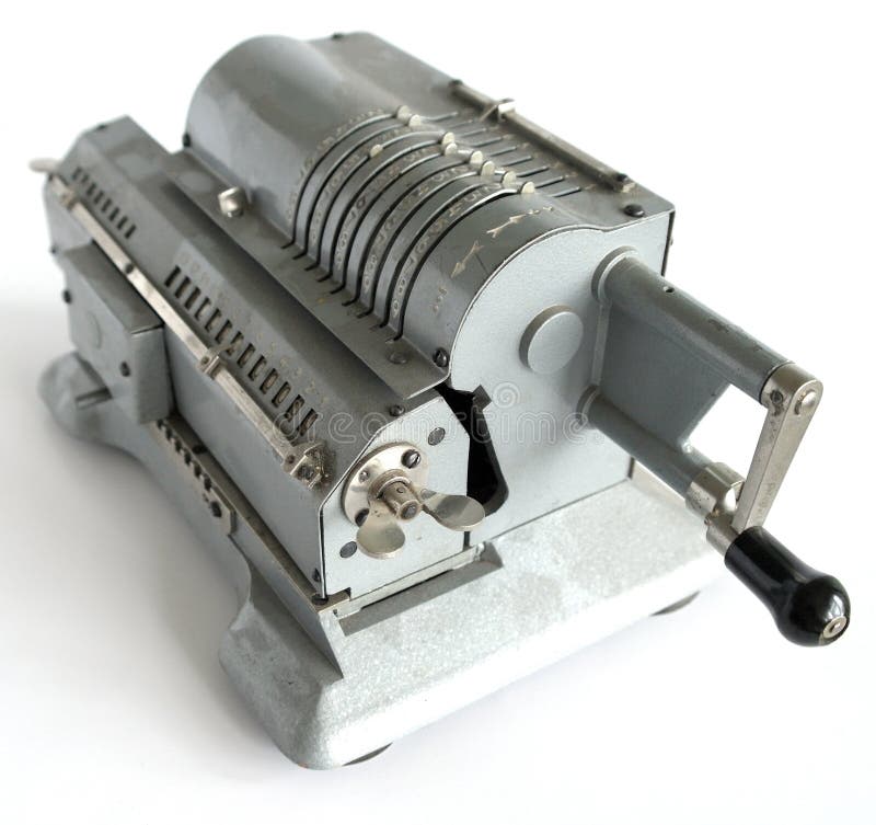 Vintage Mechanical Arithmometer Stock Image - Image of arithmetic ...