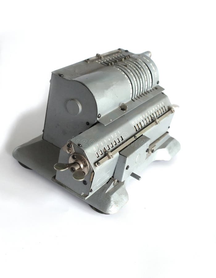 Vintage Mechanical Arithmometer Stock Image - Image of arithmetic ...