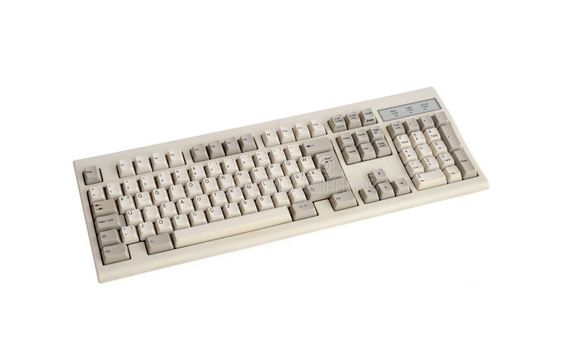 Vintage Mechanical Desktop Computer Keyboard Stock Image - Image of ...