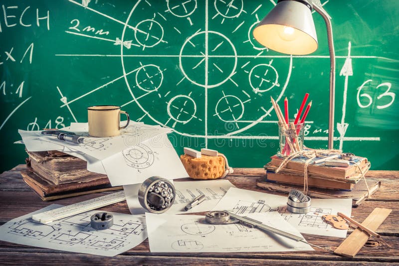 In the Vintage Mechanical Laboratory Stock Photo - Image of measurement ...