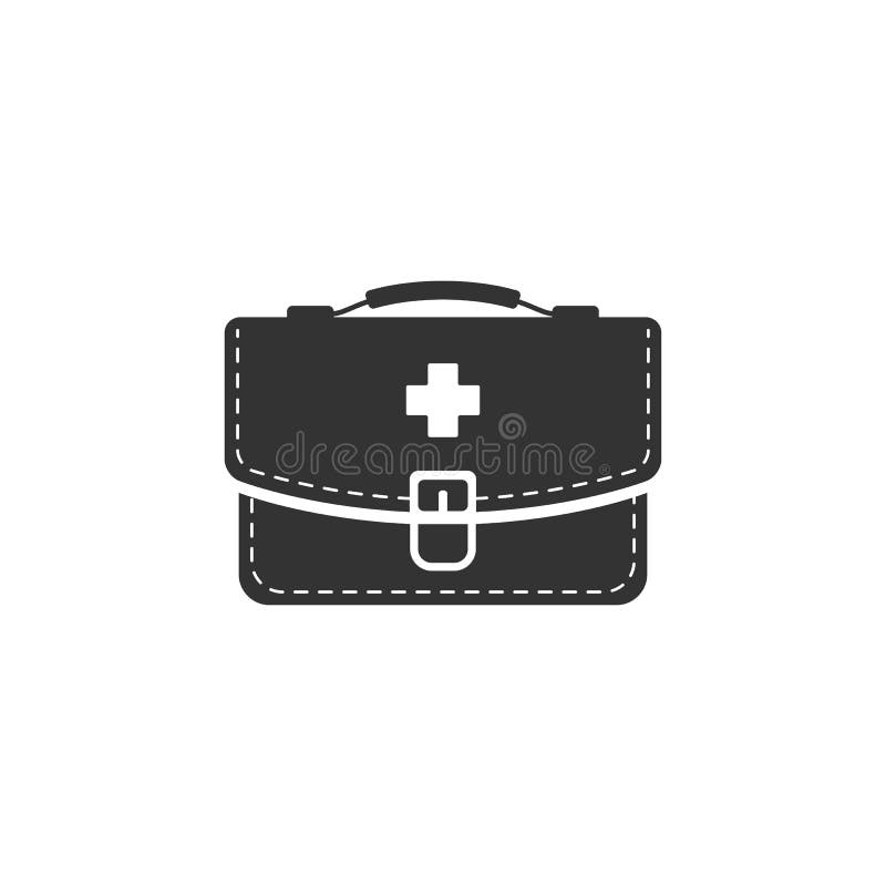 BW icon - Medical case stock vector. Illustration of round - 193269370