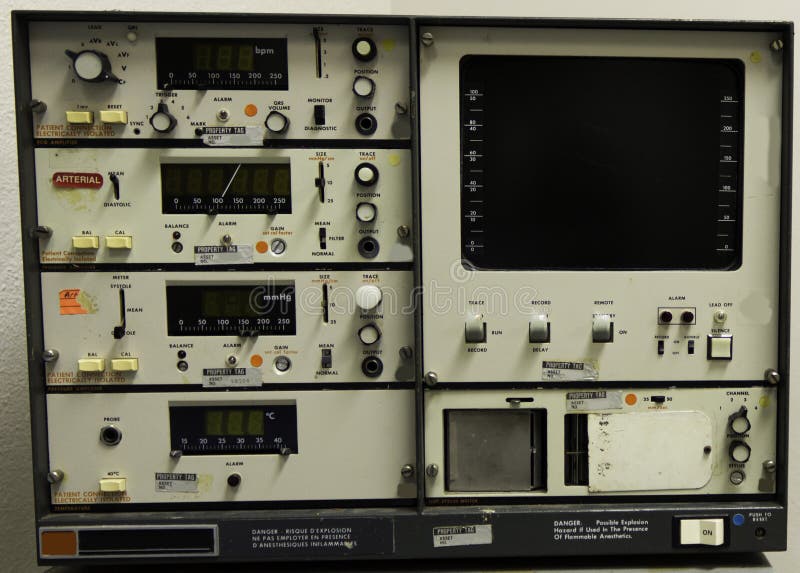 Vintage Medical Instrument Panel Stock Photo - Image of measurement ...