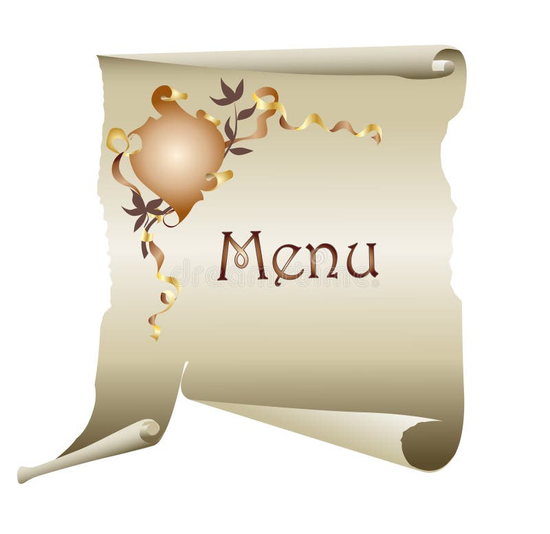 Vintage Menu Background stock vector. Illustration of blossom - 8489224