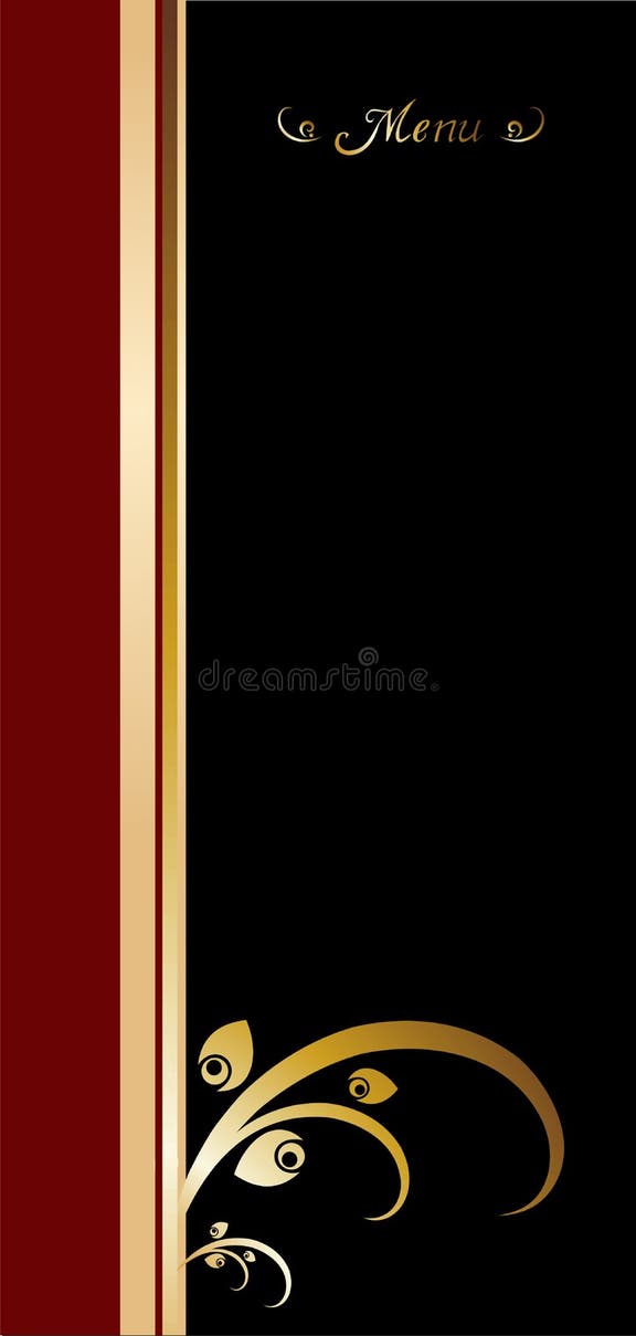 Vintage menu cover design stock vector. Illustration of french - 13078010