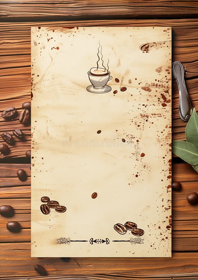 Vintage Coffee Menu with Rustic Charm, Generative AI Stock Illustration ...