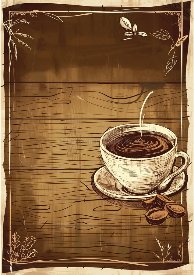 Vintage Coffee Menu with Rustic Charm, Generative AI Stock Illustration ...