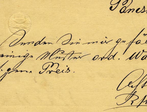 Vintage message stock image. Image of retro, history, page - 1852229