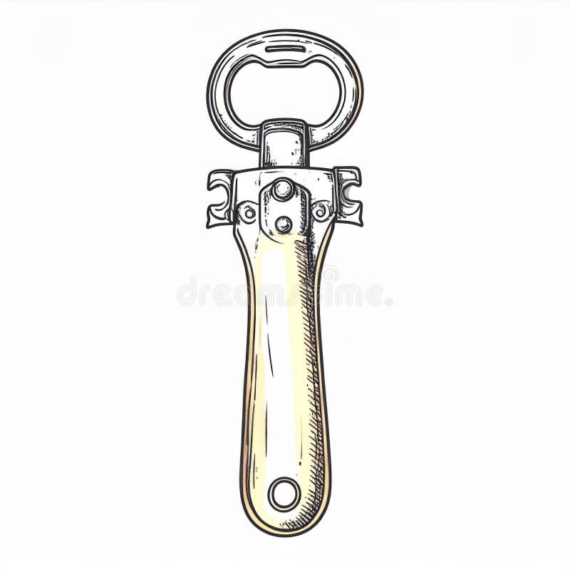Vintage Metal Bottle Opener Illustration Stock Illustration ...