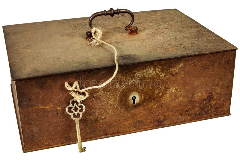 Vintage Wooden Box With Metal Keyhole Stock Image - Image of chest ...