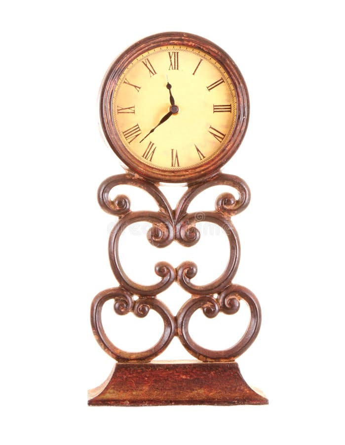 Metal Clock stock image. Image of countdown, awake, brown - 188815363