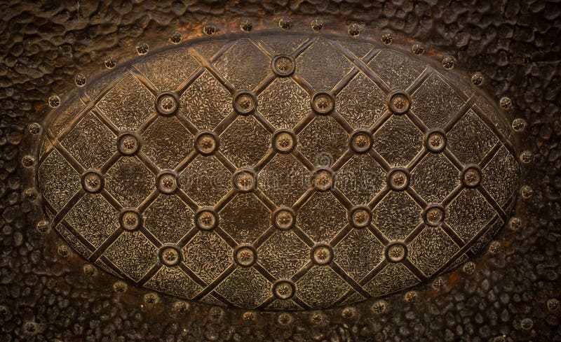 Vintage metal cover stock image. Image of antique, emblem - 30261719