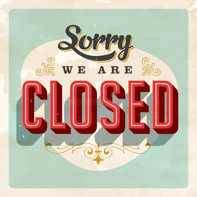 Closed Sign Stock Illustrations – 118,459 Closed Sign Stock ...