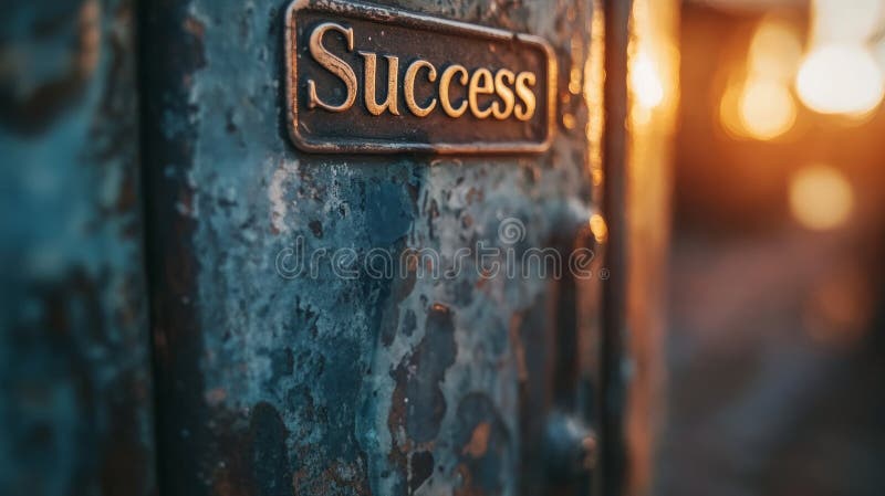 Vintage Metal Sign with Success Engraved, Rustic Style. Stock Photo ...