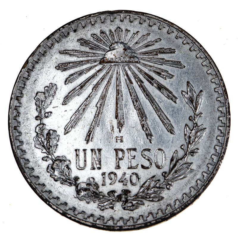 Vintage Mexico One Peso Coin Stock Image - Image of coin, funds: 235710187