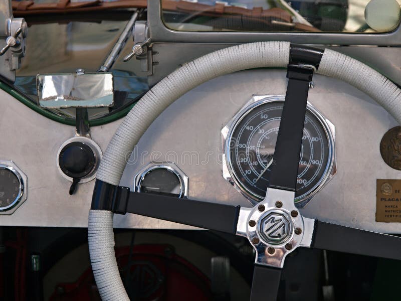 Classic MG Roadster Dashboard Editorial Stock Photo - Image of ...