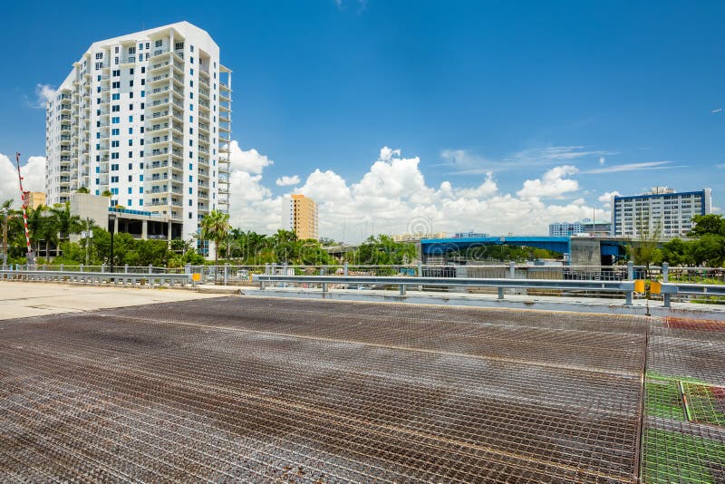Miami River Drawbridge stock photo. Image of route, civil - 121004774