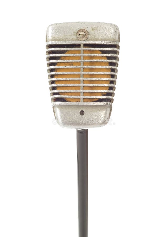 Vintage Microphone stock image. Image of aged, metal - 13764417