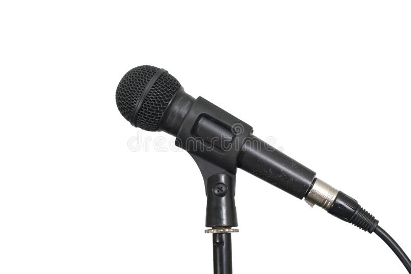Microphone Isolated Side View Stock Photo - Image of standup, stand ...