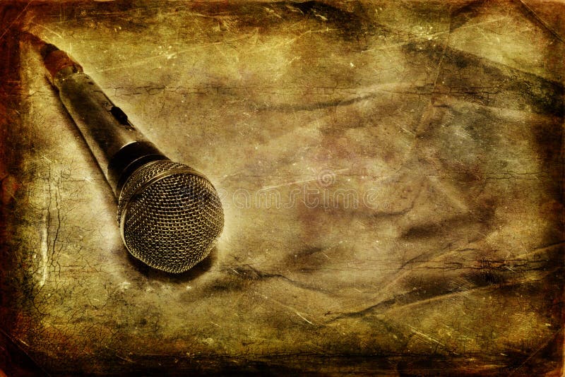 Silver Vintage Microphone Studio Rusty Texture Background Stock Photos ...
