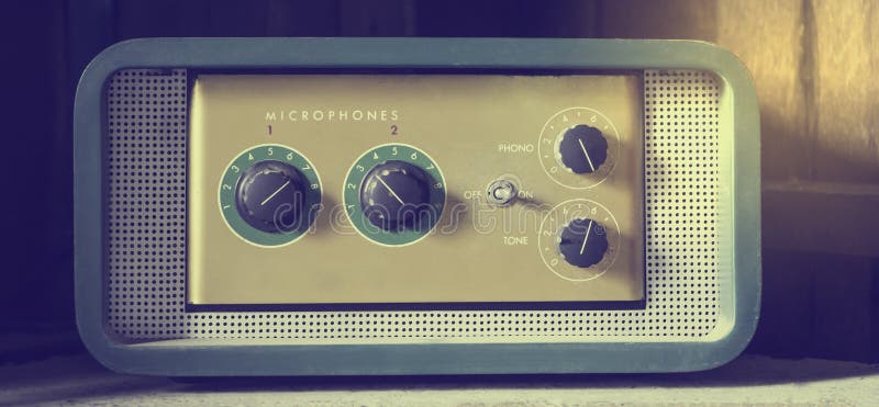 Vintage Microphone Amplifier Stock Image - Image of cable, metal: 63371679