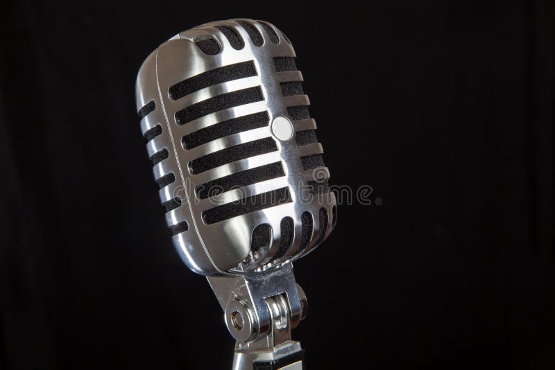Vintage Microphone, Isolated Stock Photo - Image of classic, media ...