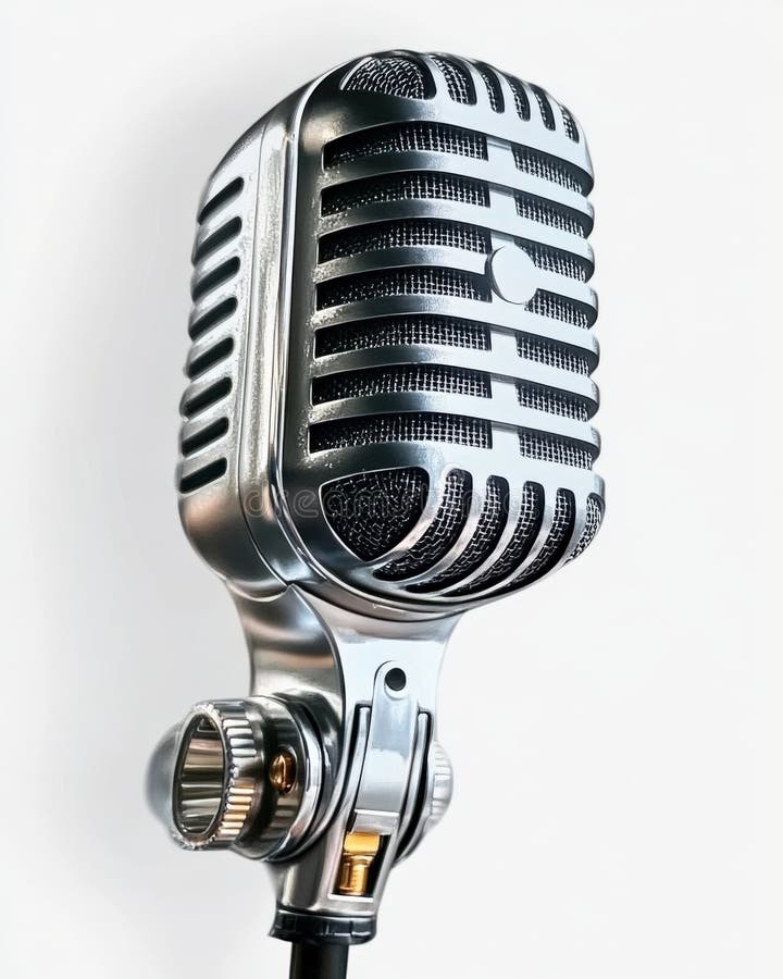 Vintage Microphone Design stock illustration. Illustration of broadcast ...