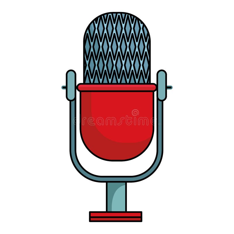 Vintage microphone device stock vector. Illustration of professional ...