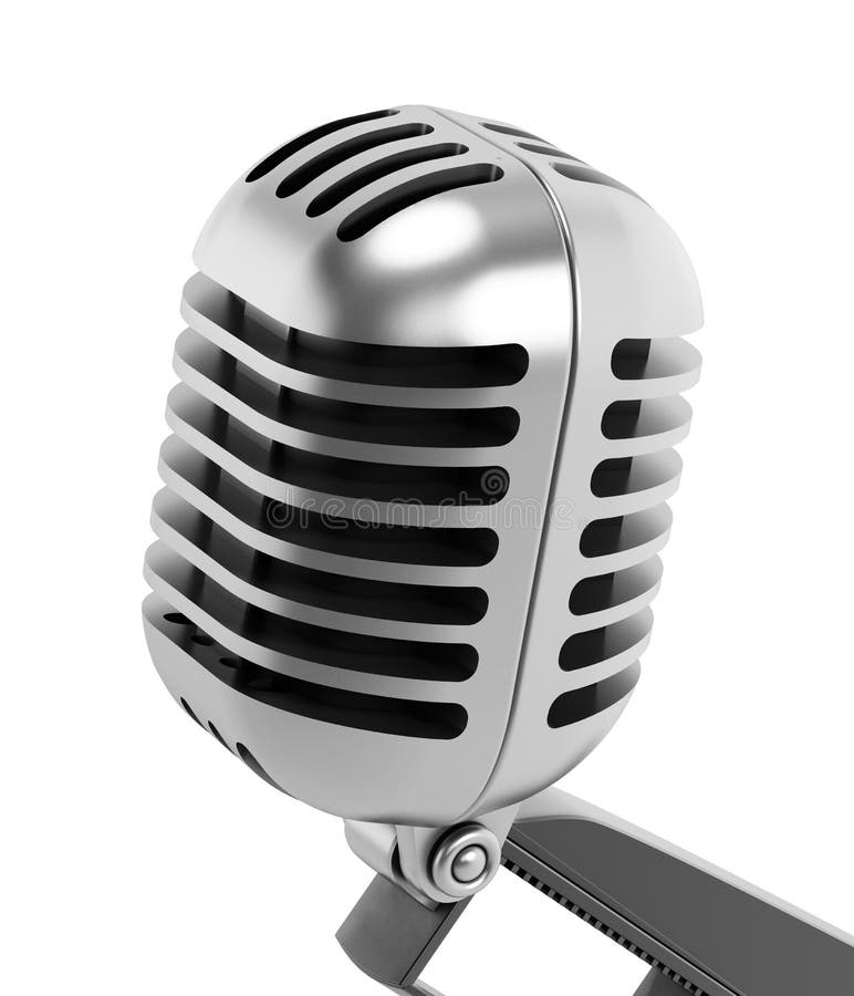 Vintage microphone stock illustration. Illustration of classic - 45881406
